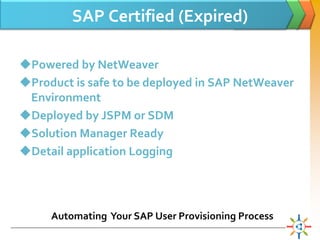 Cloud Based SAP User Provisioning | PPT
