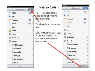 One account mailbox folder | PPT