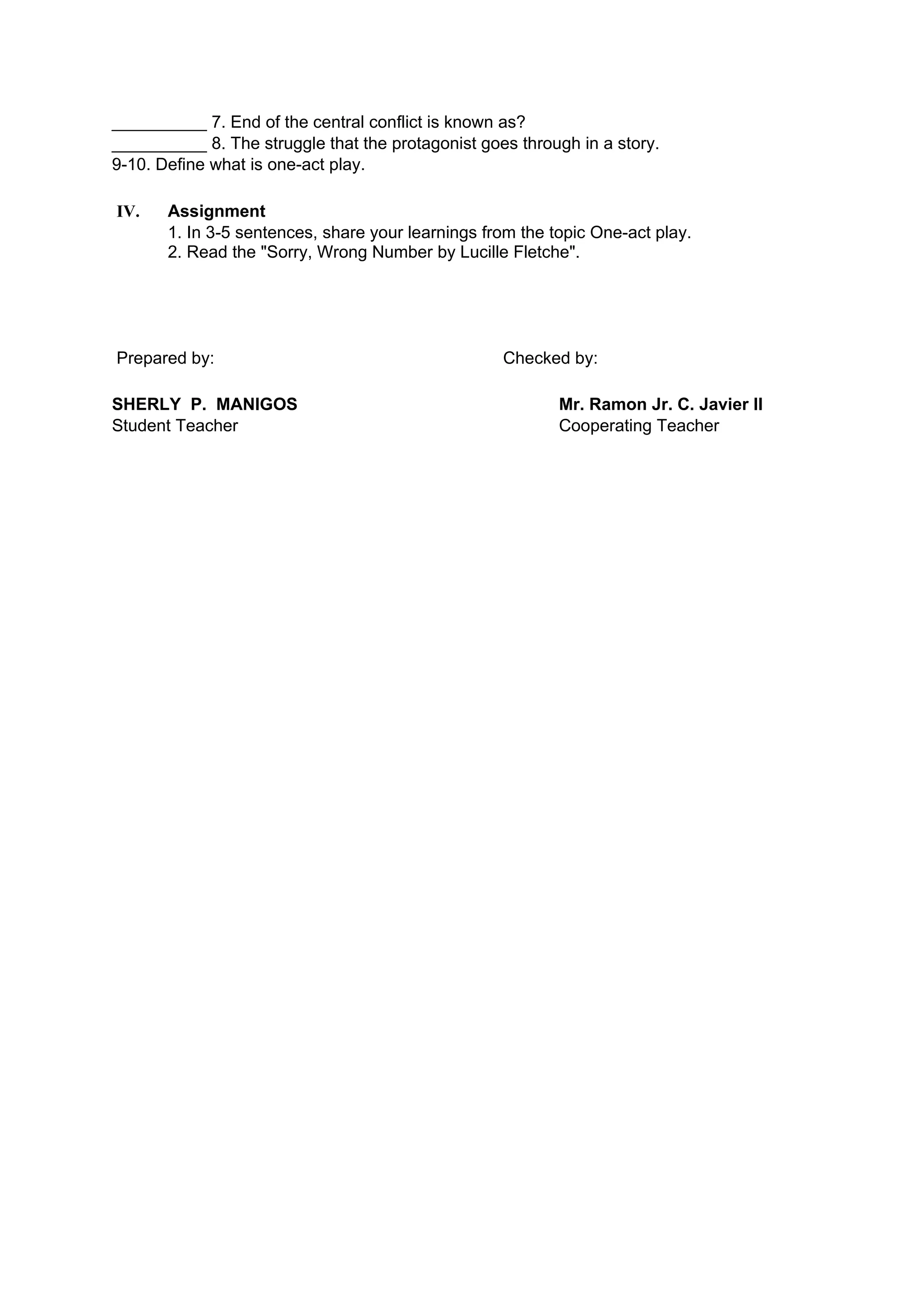 one act play-lesson plan and the elements of one act play.docx