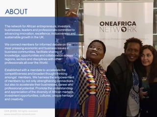 One Africa Network (OAN) Profile 2020 | PPT