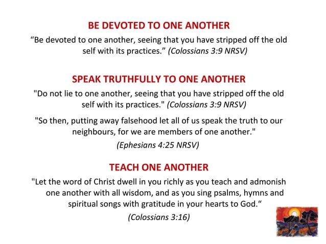 The Biblical One Anothers slides | PPT