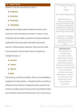 Chapter One Introduction To Business Statistics | PDF