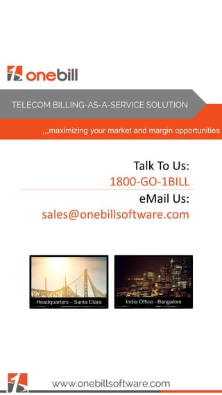OneBill - Telecom Billing As a Service Solution | PDF