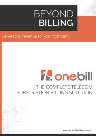 OneBill Software for Telecom Industry | PDF | Phone Services | Home ...