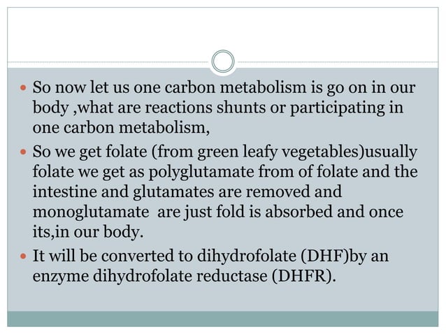 One carbon metabolism | PPTX | Chemistry | Science