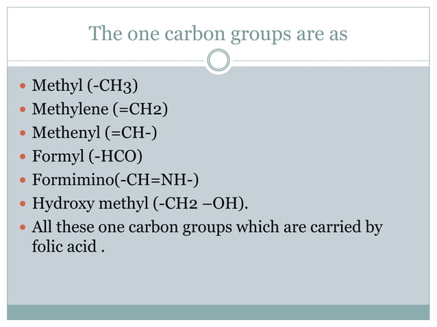 One carbon metabolism | PPTX | Chemistry | Science