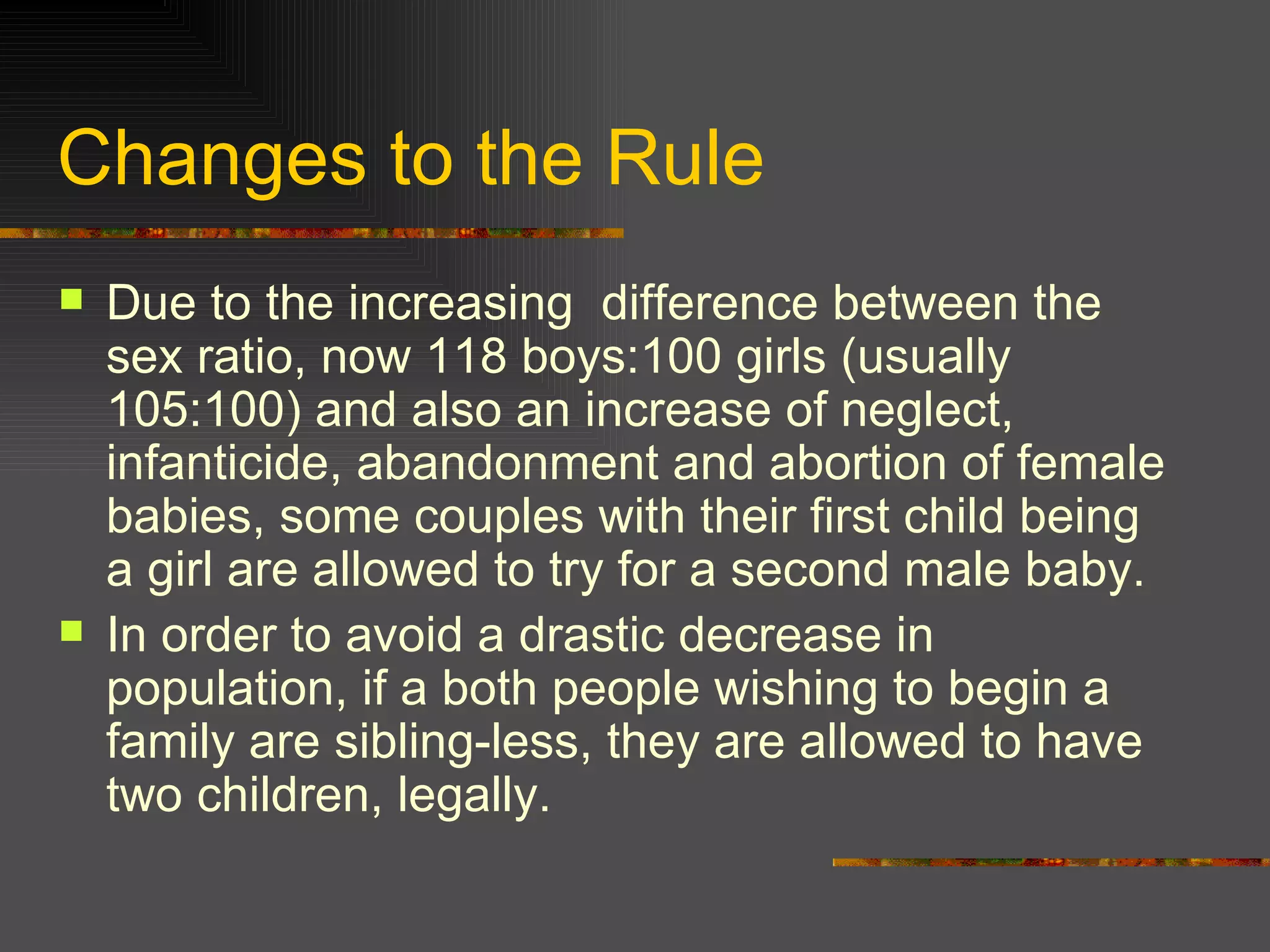 One child policy | PPT