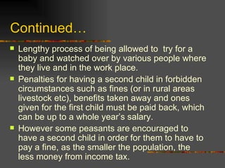 One child policy | PPT