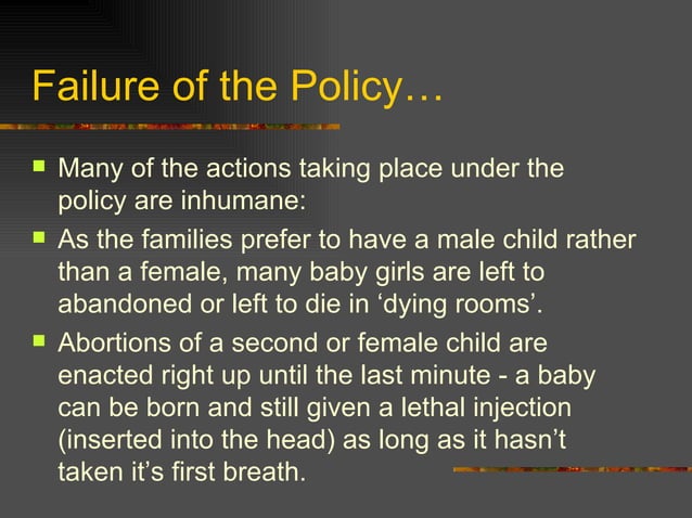 One child policy | PPT