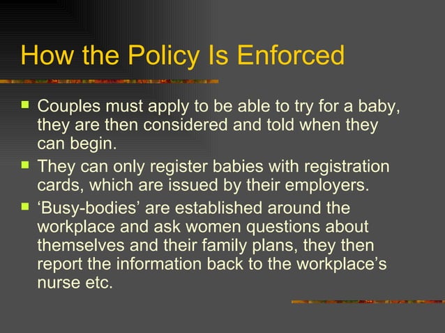 One child policy | PPT