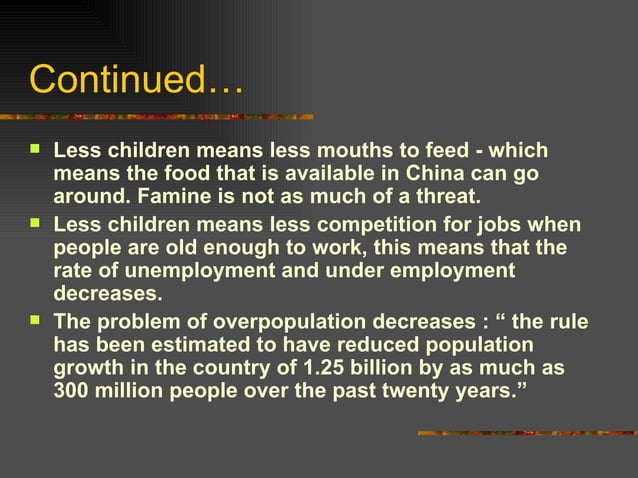 One child policy | PPT