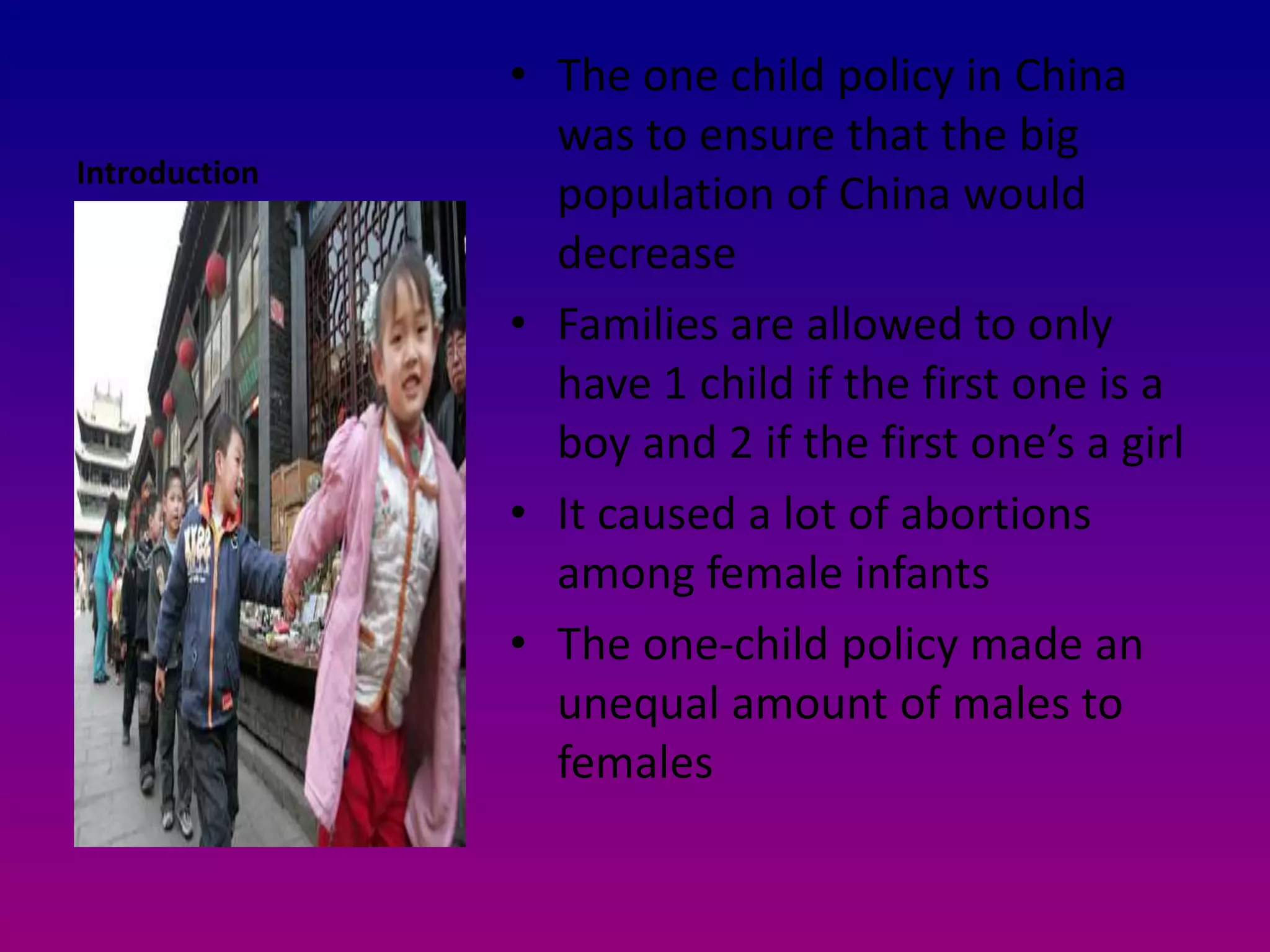 One Child Policy In China | PPTX