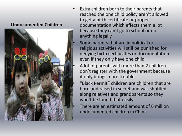 One Child Policy In China | PPTX