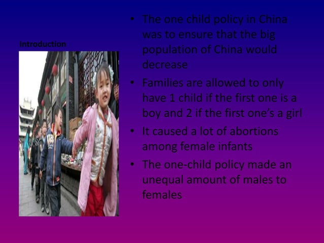 One Child Policy In China | PPTX