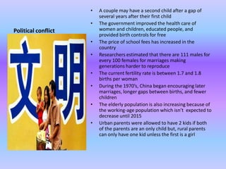 One Child Policy In China | PPTX