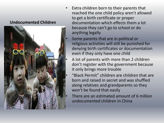 One Child Policy In China | PPTX