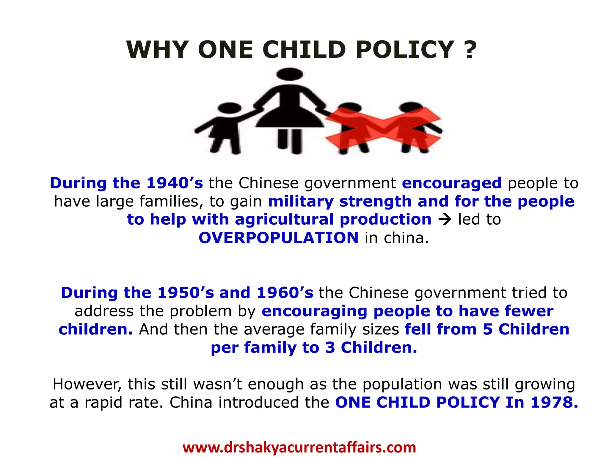 One Child Policy of China | PPTX | Reproductive Health | Diseases and ...
