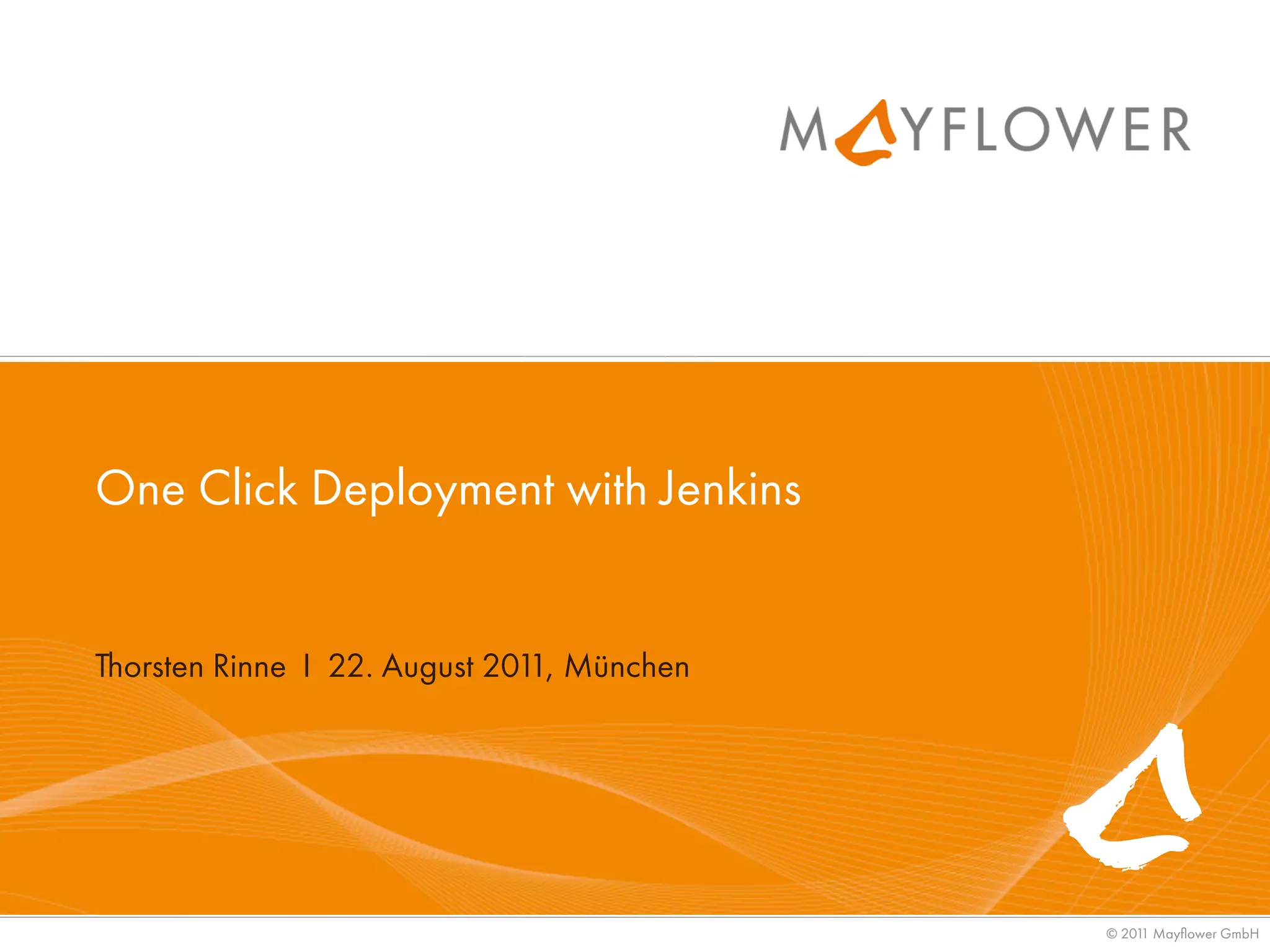 One Click Deployment With Jenkins Php Munich Ppt