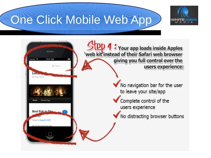 One click mobile web app reviews