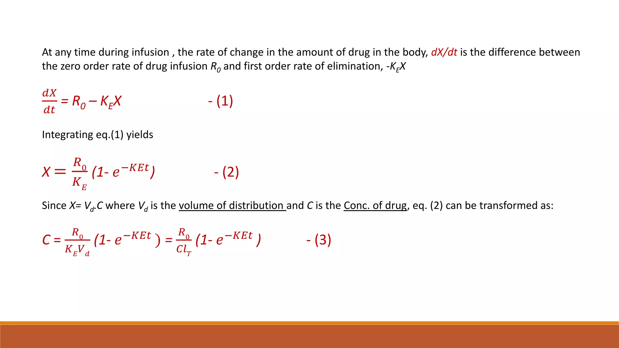One compartment model IV Infusion | PPTX