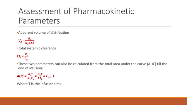One compartment model IV Infusion | PPTX | Chemistry | Science