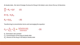 One compartment model IV Infusion | PPTX