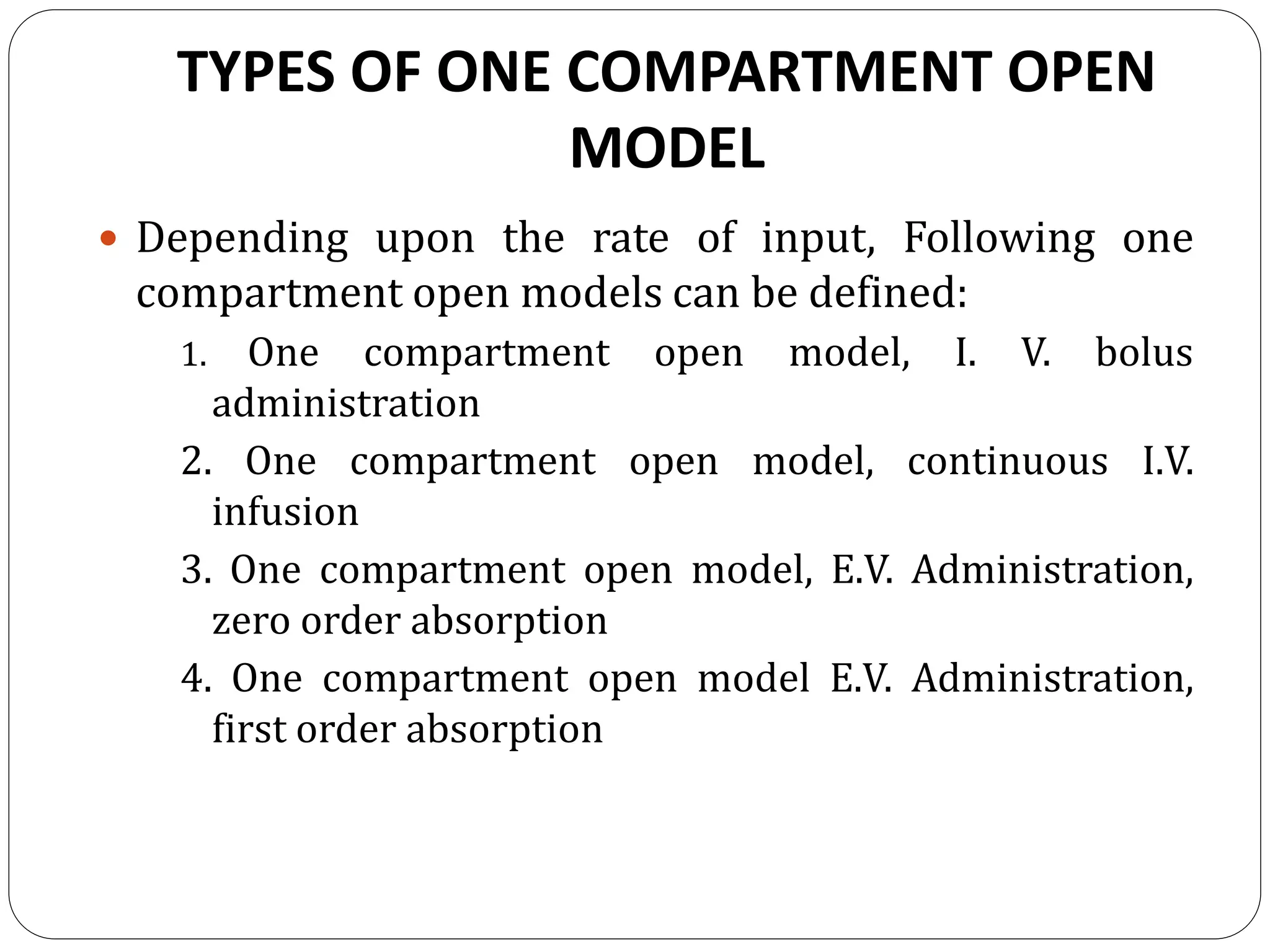 ONE COMPARTMENT MODEL.pptx