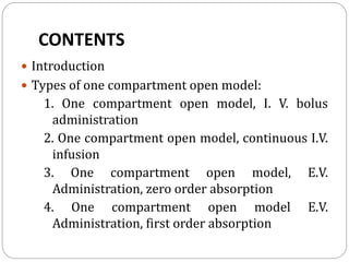 ONE COMPARTMENT MODEL.pptx