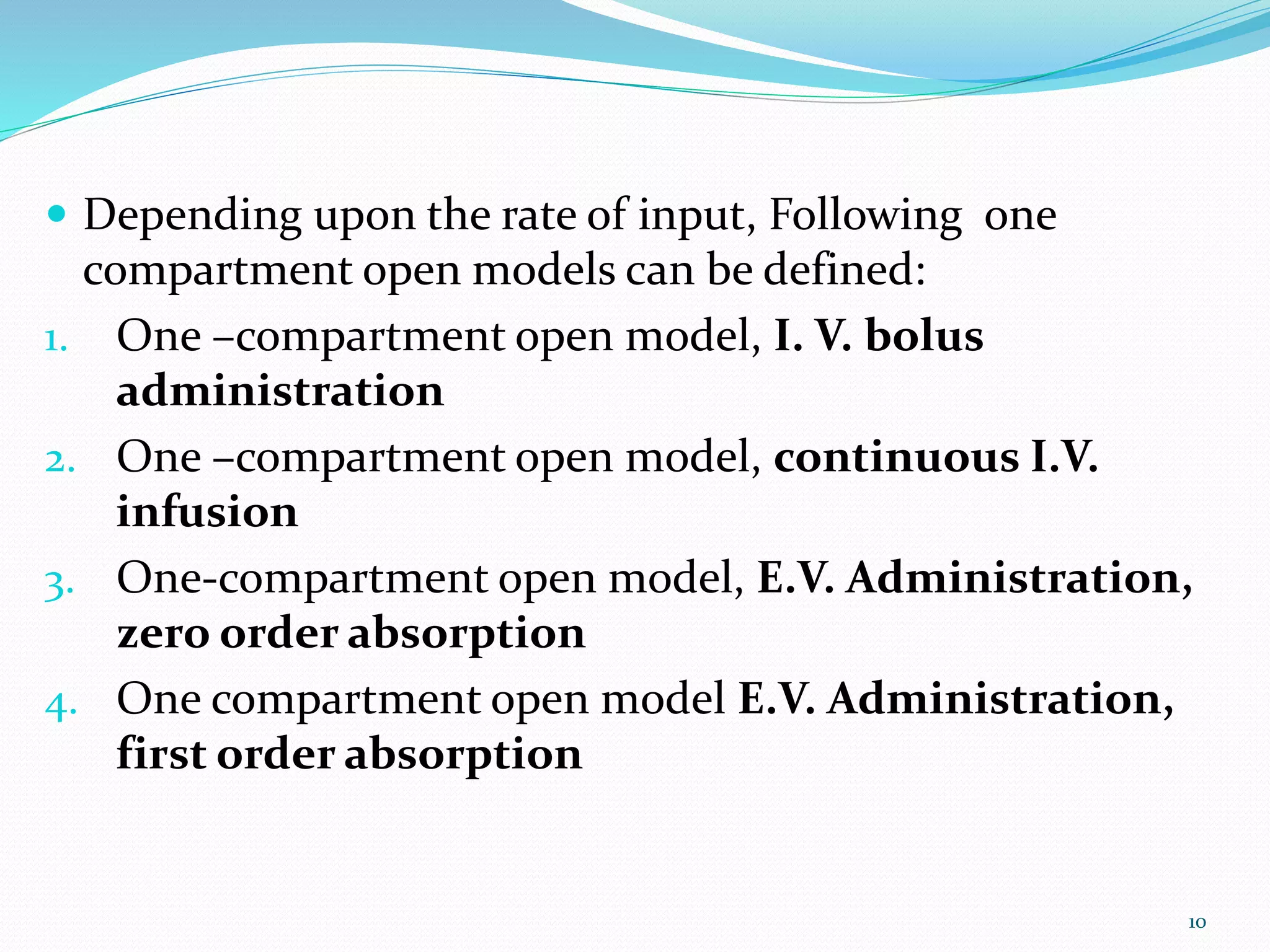 One compartment model intro | PPTX