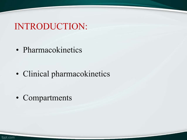 One compartment modelling | PPT