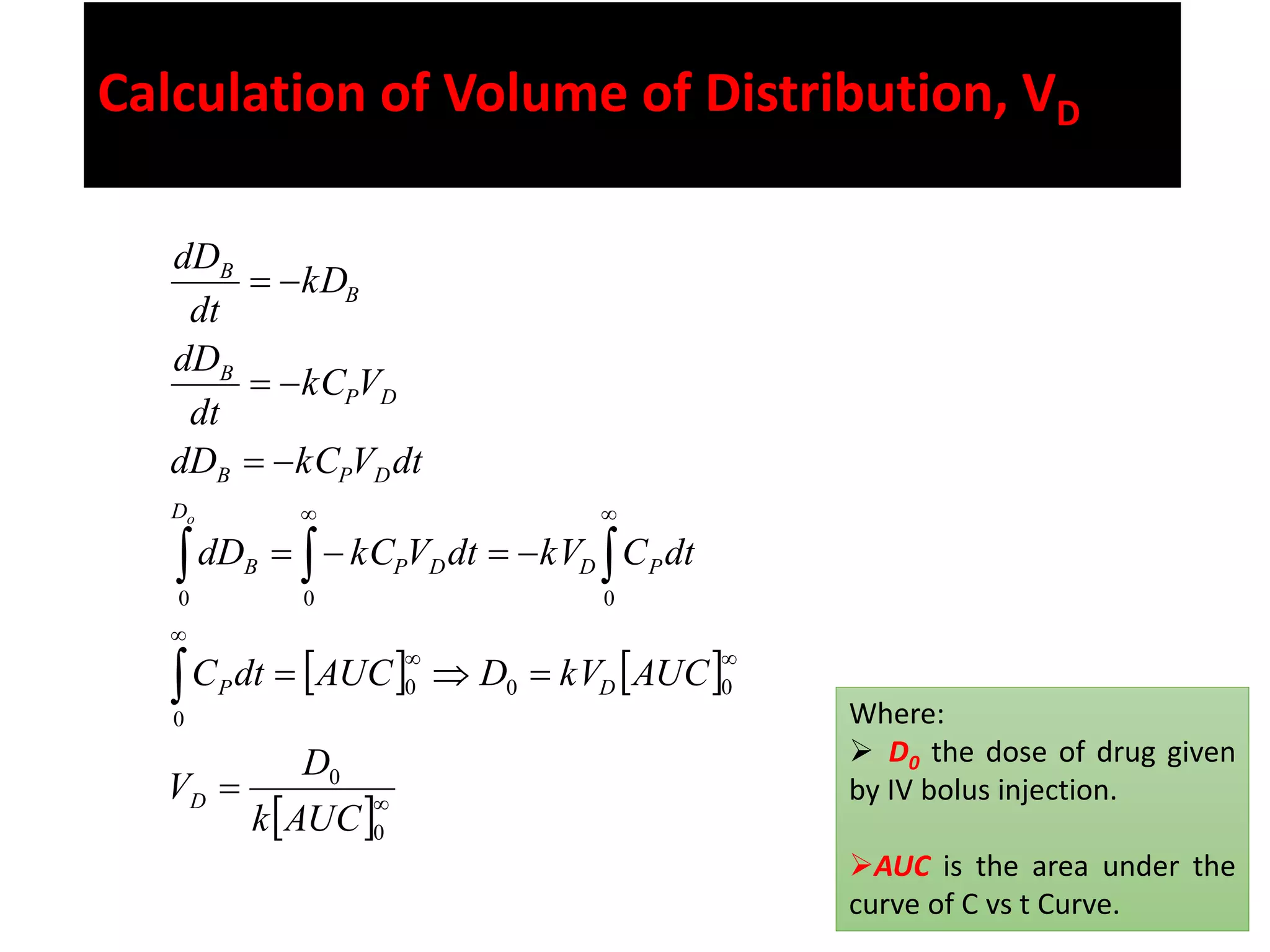 Pharmacokinetics / Biopharmaceutics - One compartment model IV bolus | PDF