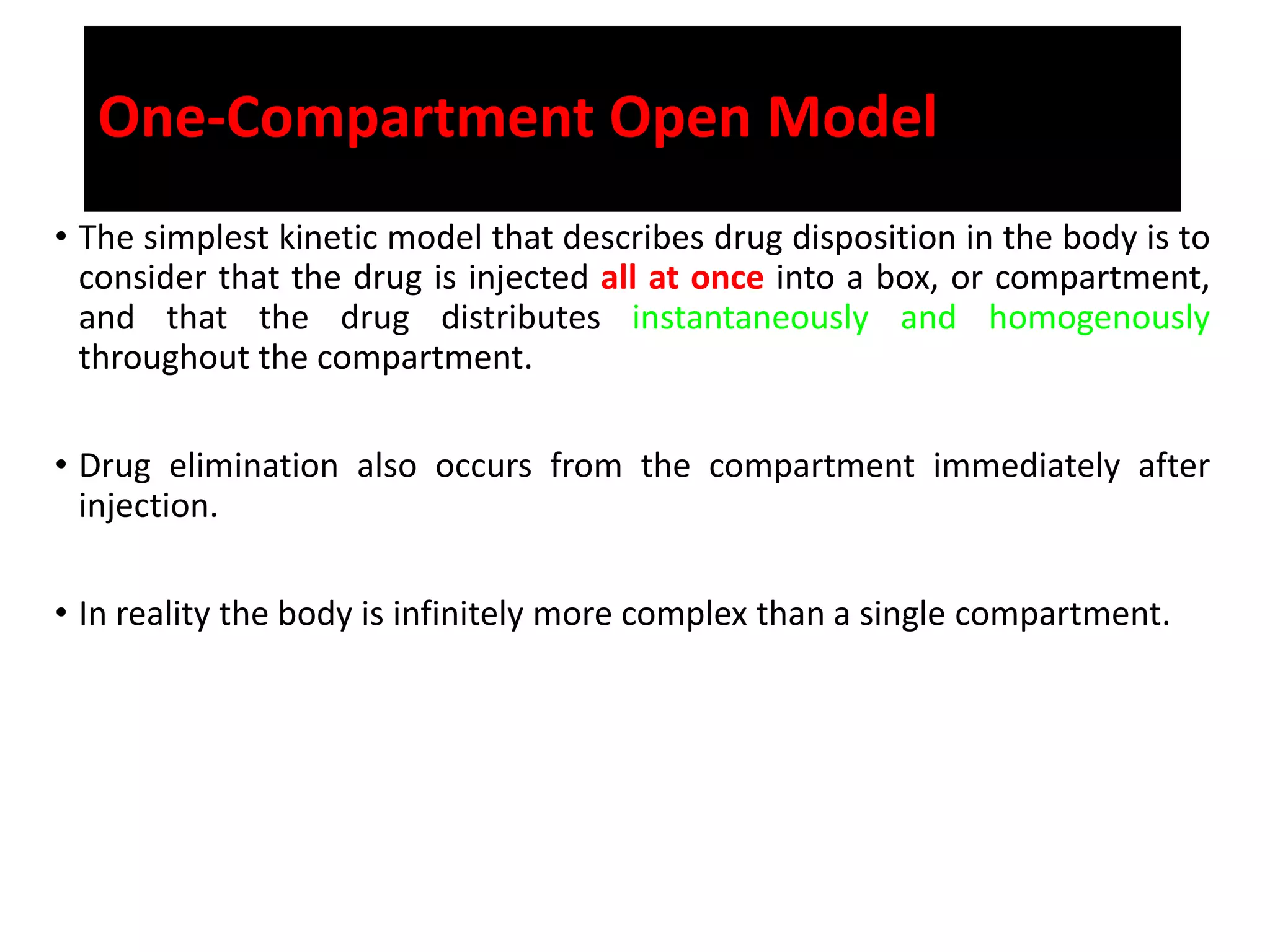Pharmacokinetics / Biopharmaceutics - One compartment model IV bolus | PDF