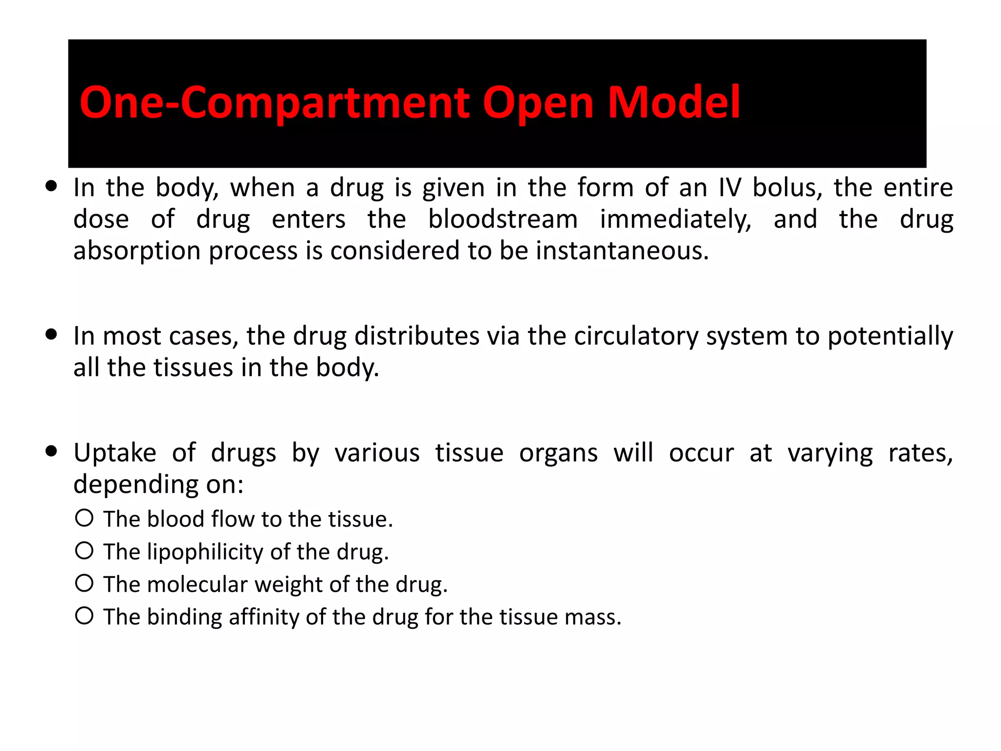 Pharmacokinetics / Biopharmaceutics - One compartment model IV bolus | PDF
