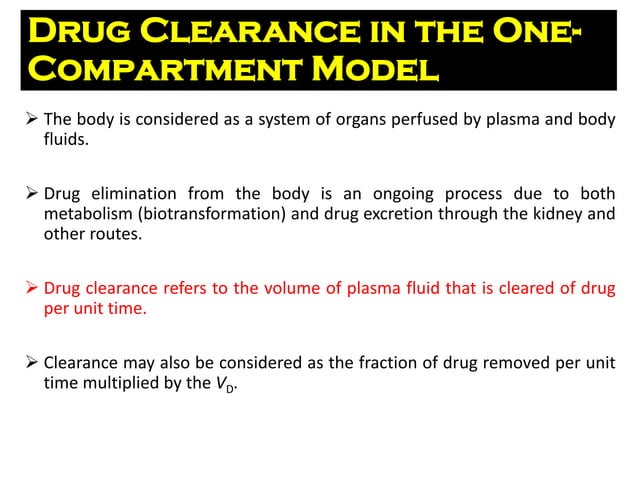 Pharmacokinetics / Biopharmaceutics - One compartment model IV bolus | PDF