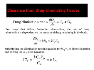 Pharmacokinetics / Biopharmaceutics - One compartment model IV bolus | PDF