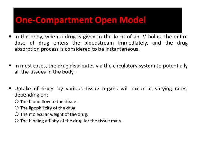 Pharmacokinetics / Biopharmaceutics - One compartment model IV bolus | PDF
