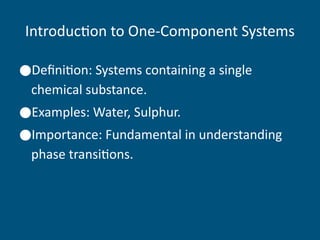 One Component Systems Presentation file. | PPTX