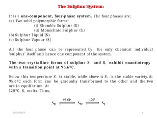 Lecture 4 One Component Systems (Sulphur).pptx