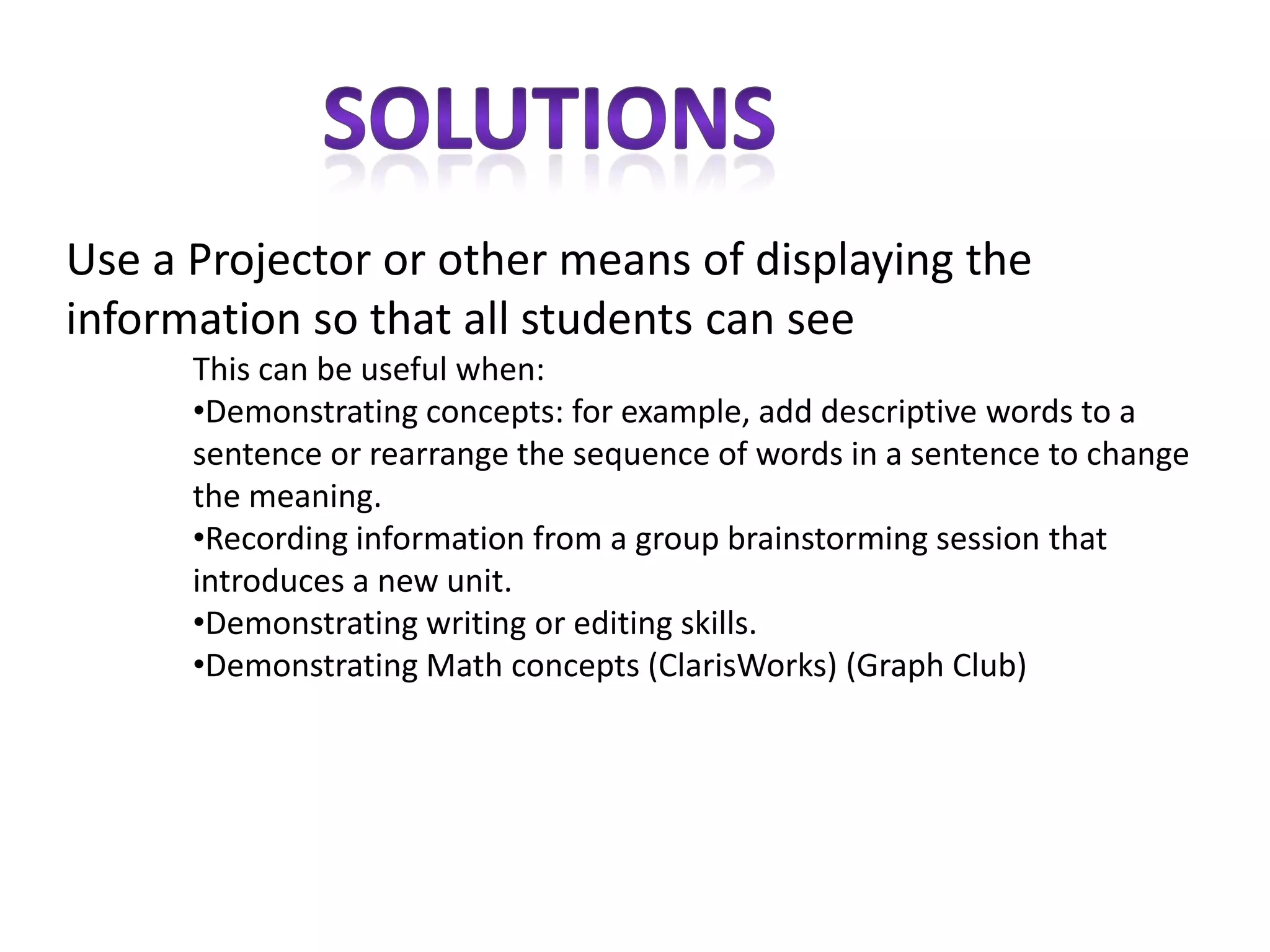 One Computer Classroom | PPTX