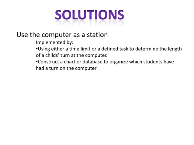 One Computer Classroom | PPTX | Homework and Study | Education