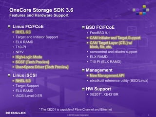 First Look Webcast: OneCore Storage SDK 3.6 Roll-out and Walkthrough | PPTX