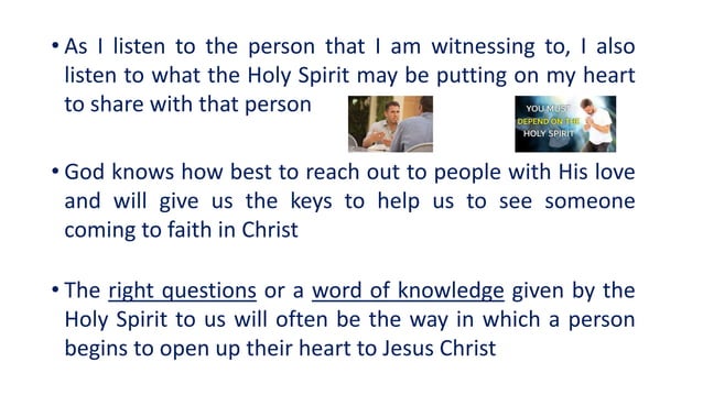ONE DAY EVANGELISM COURSE - Depending on the Holy Spirit.pptx