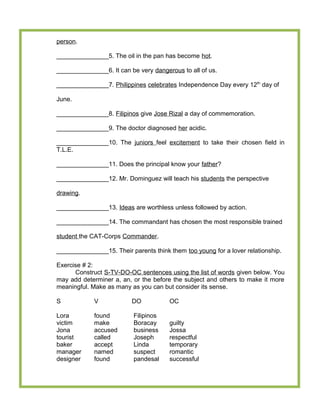 One day lesson plan | DOC