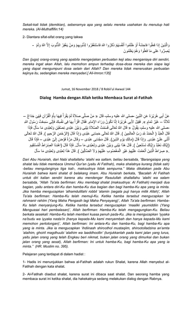 One day one hadist | PDF