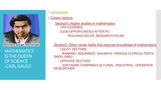 Career opportunities in Mathematics | PPTX