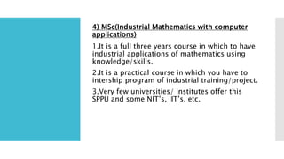 Career opportunities in Mathematics | PPTX
