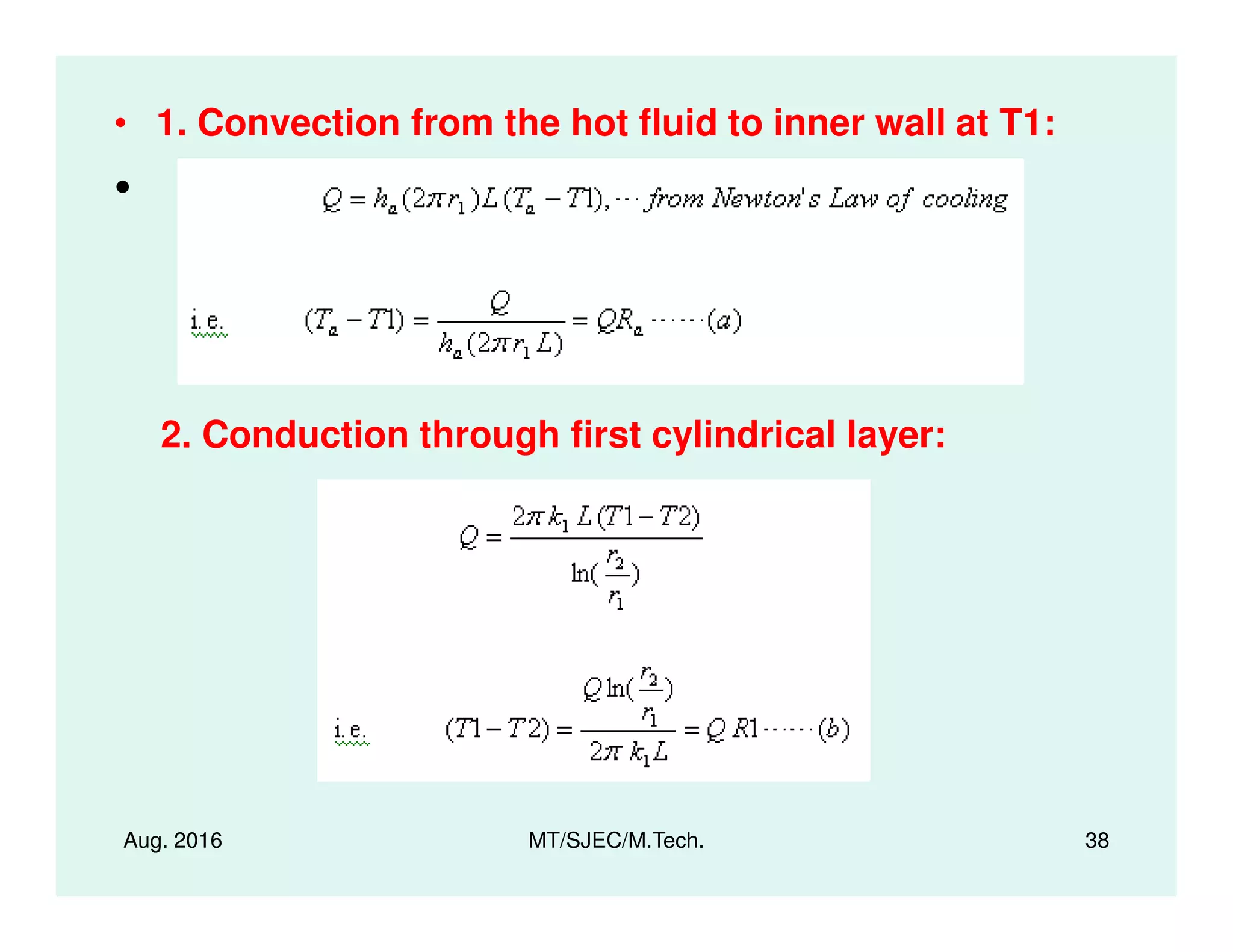 One Dimensional Conduction Withnoheatgeneration Pdf Physics
