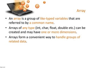 SPL 10 | One Dimensional Array in C | PDF