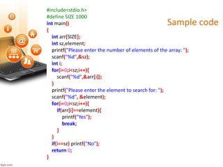 SPL 10 | One Dimensional Array in C | PDF