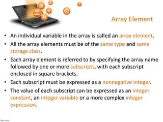 SPL 10 | One Dimensional Array in C | PDF